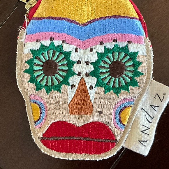 Sugar Skull | Bags | Andaz Sugar Skull Coin Purse Wallet Small Cosmetic ...